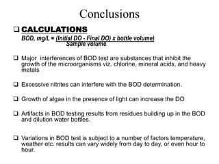 Biochemical oxygen demand | PPTX