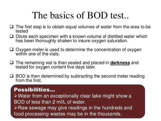 Biochemical oxygen demand