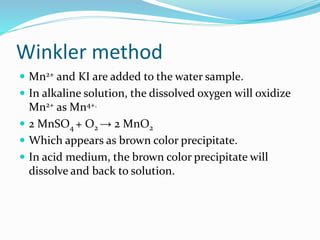Biochemical oxygen demand | PPTX