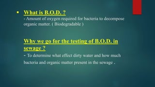 Biochemical oxygen demand(bod) | PPTX
