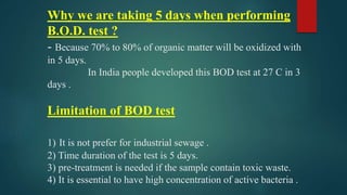 Biochemical oxygen demand(bod) | PPTX