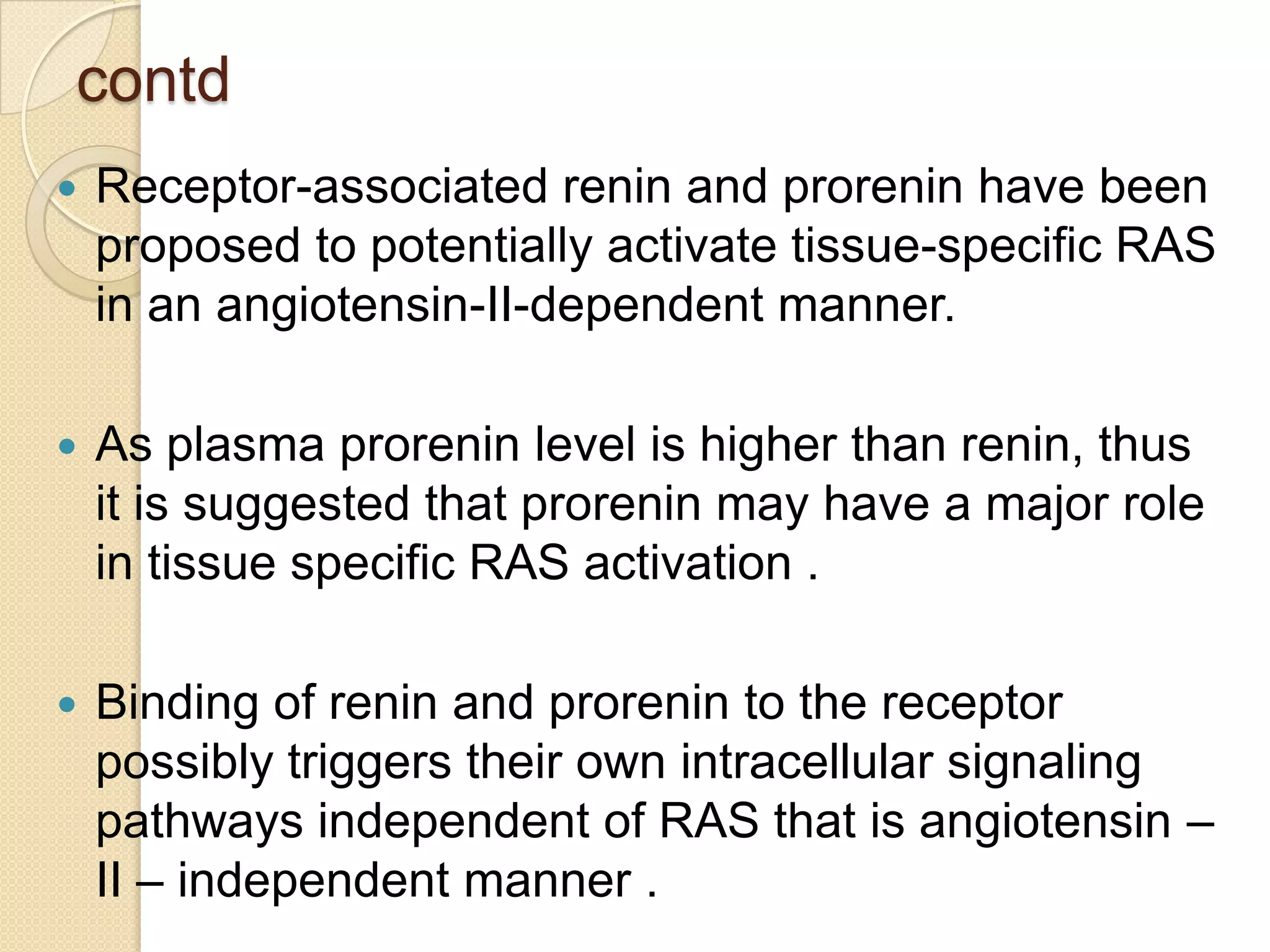 Biochemical properties of renin and prorenin binding | PPT