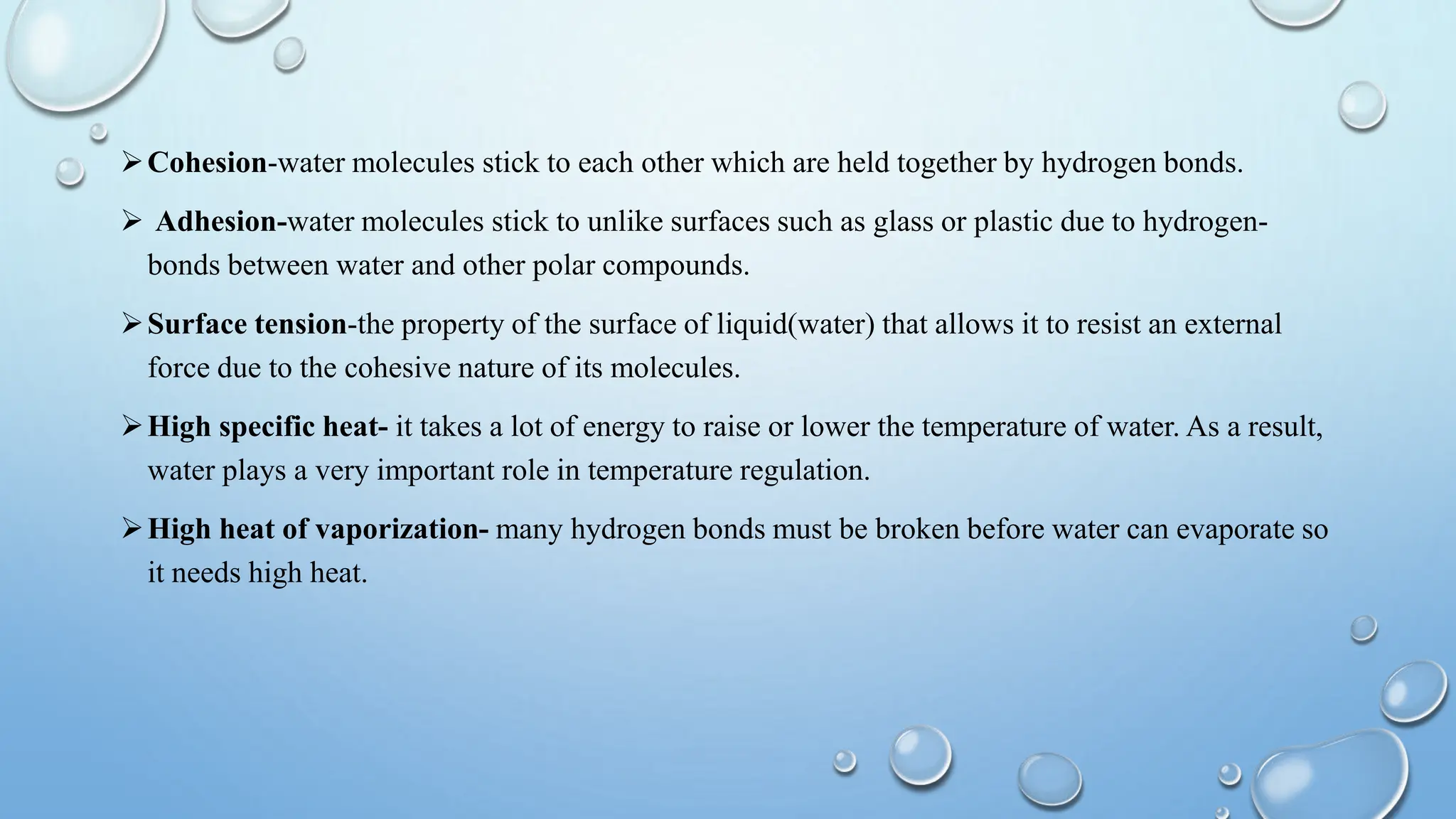 BIOCHEMICAL PROPERTIES OF WATER .Raveesh.pptx