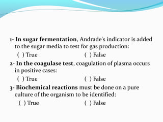 Biochemical Reaction - Prac. Microbiology | PPT