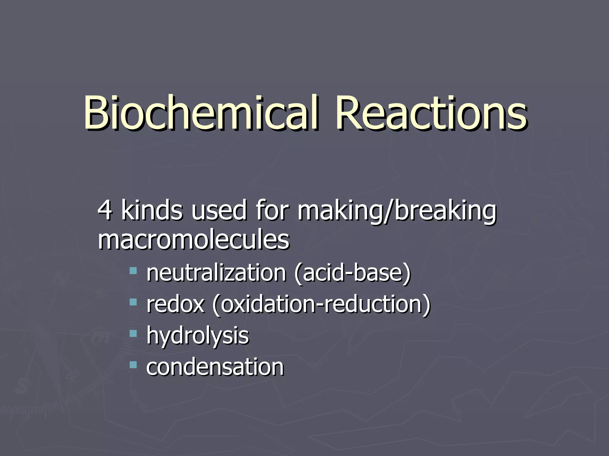 Biochemical reactions | PPT