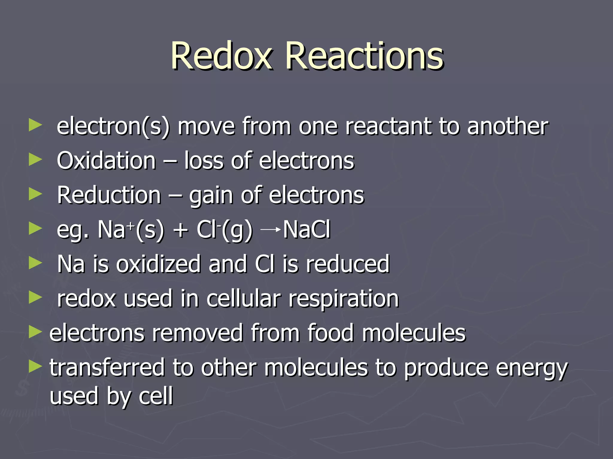 Biochemical reactions | PPT
