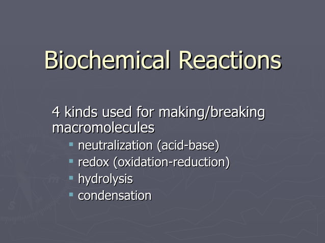 Biochemical reactions | PPT | Chemistry | Science