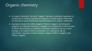 BIOCHEMICAL REAGENTS.pptx | Chemistry | Science
