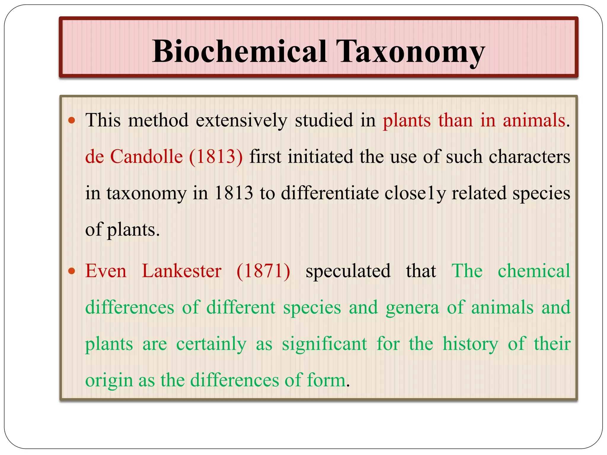 Biochemical technique in taxonomy | PDF