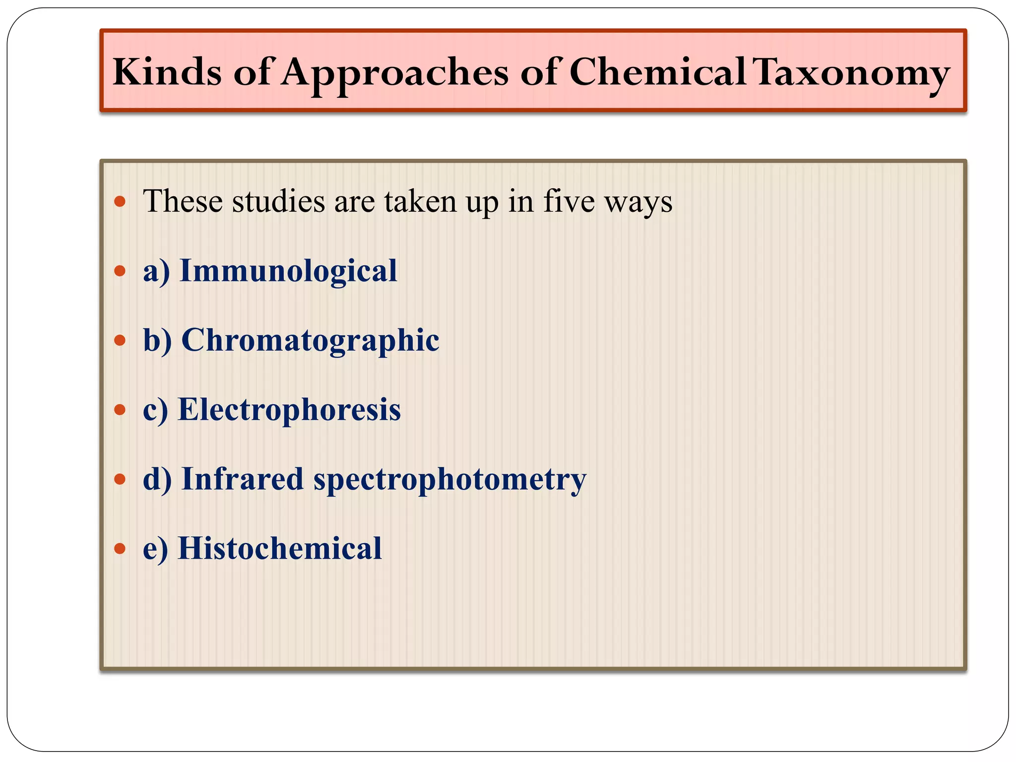 Biochemical technique in taxonomy | PDF