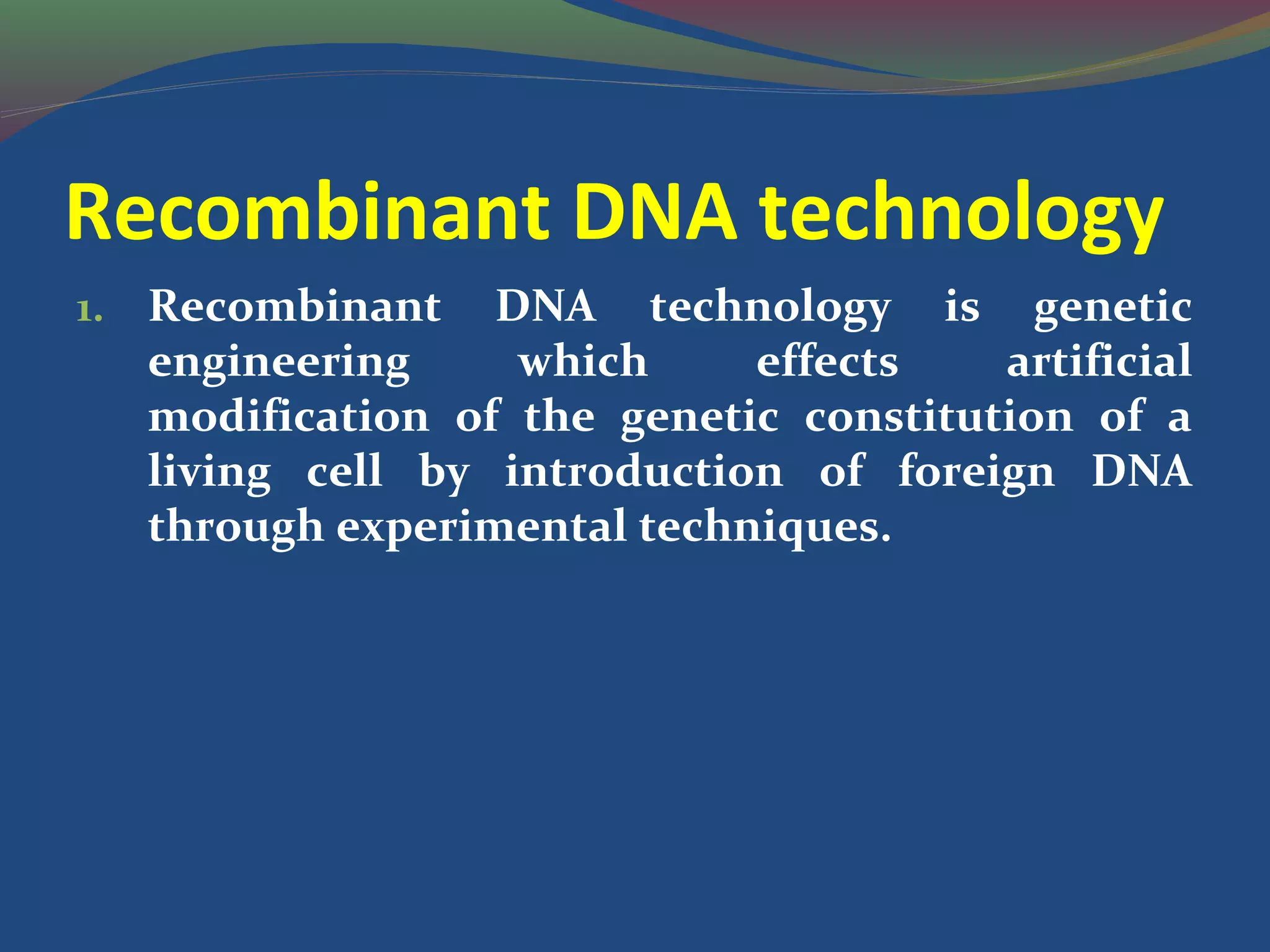 Biochemical techniques used in molecular genetics | PPT | Genetics ...