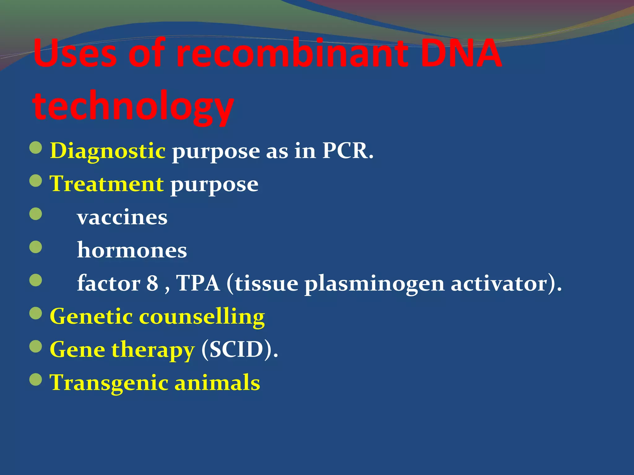 Biochemical techniques used in molecular genetics | PPT | Genetics ...
