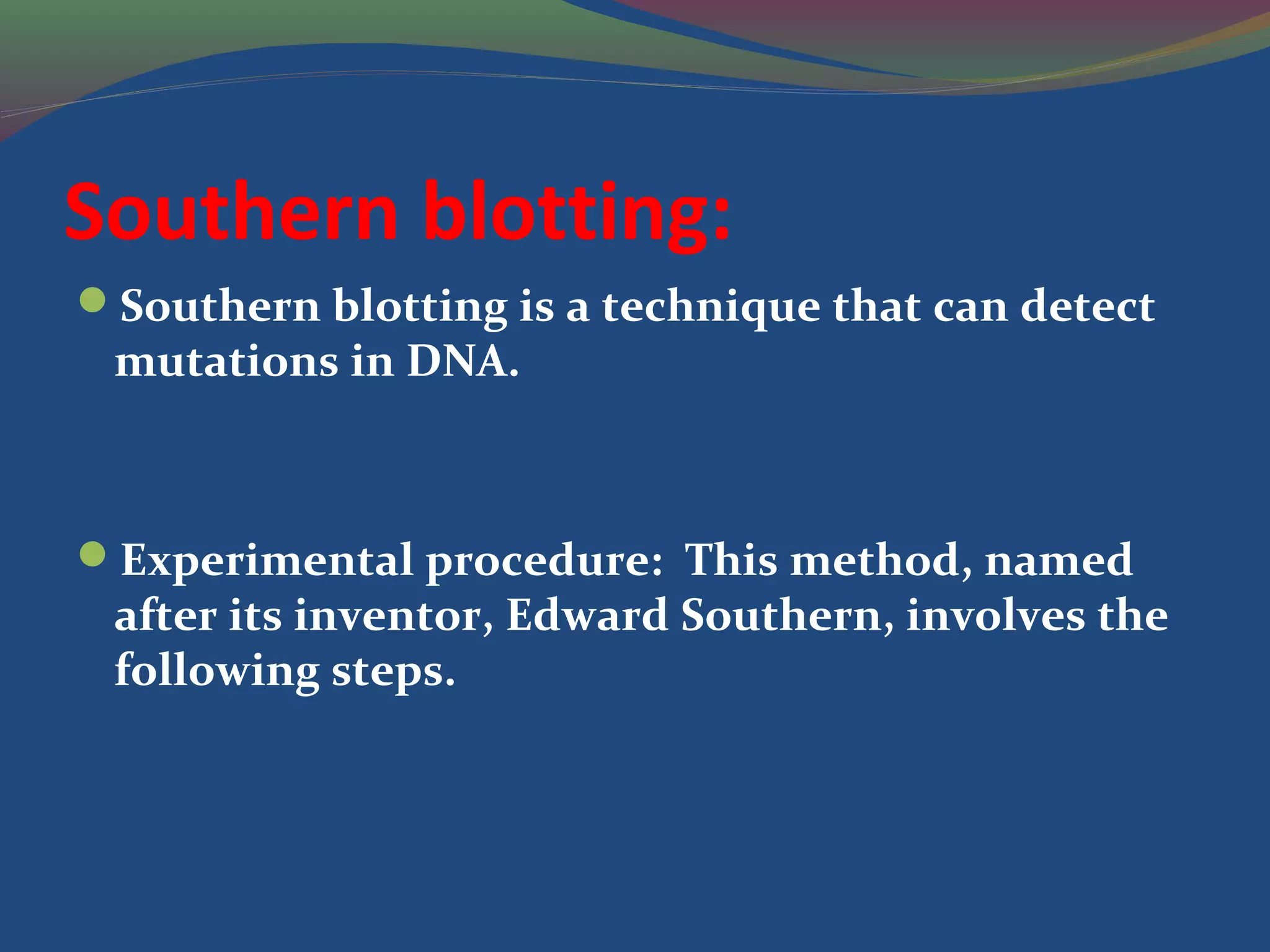 Biochemical techniques used in molecular genetics | PPT | Genetics ...
