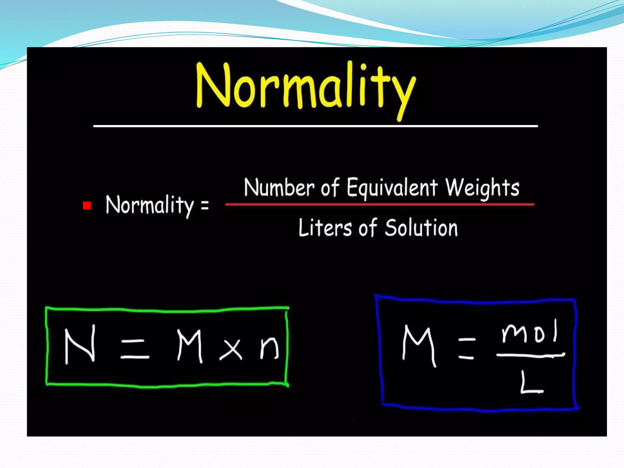 Molarity ,Molality ,Normality | PPTX | Chemistry | Science