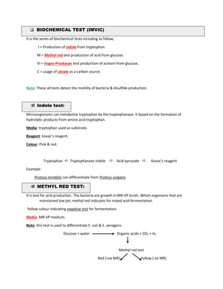 Biochemical test | PDF