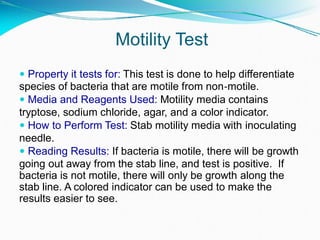 biochemical test .pdf for testing diffrent property | PDF