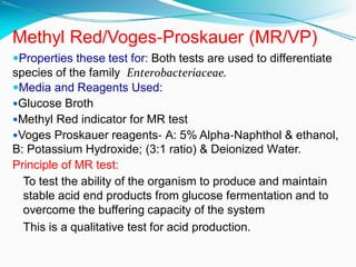 biochemical test .pdf for testing diffrent property | PPT