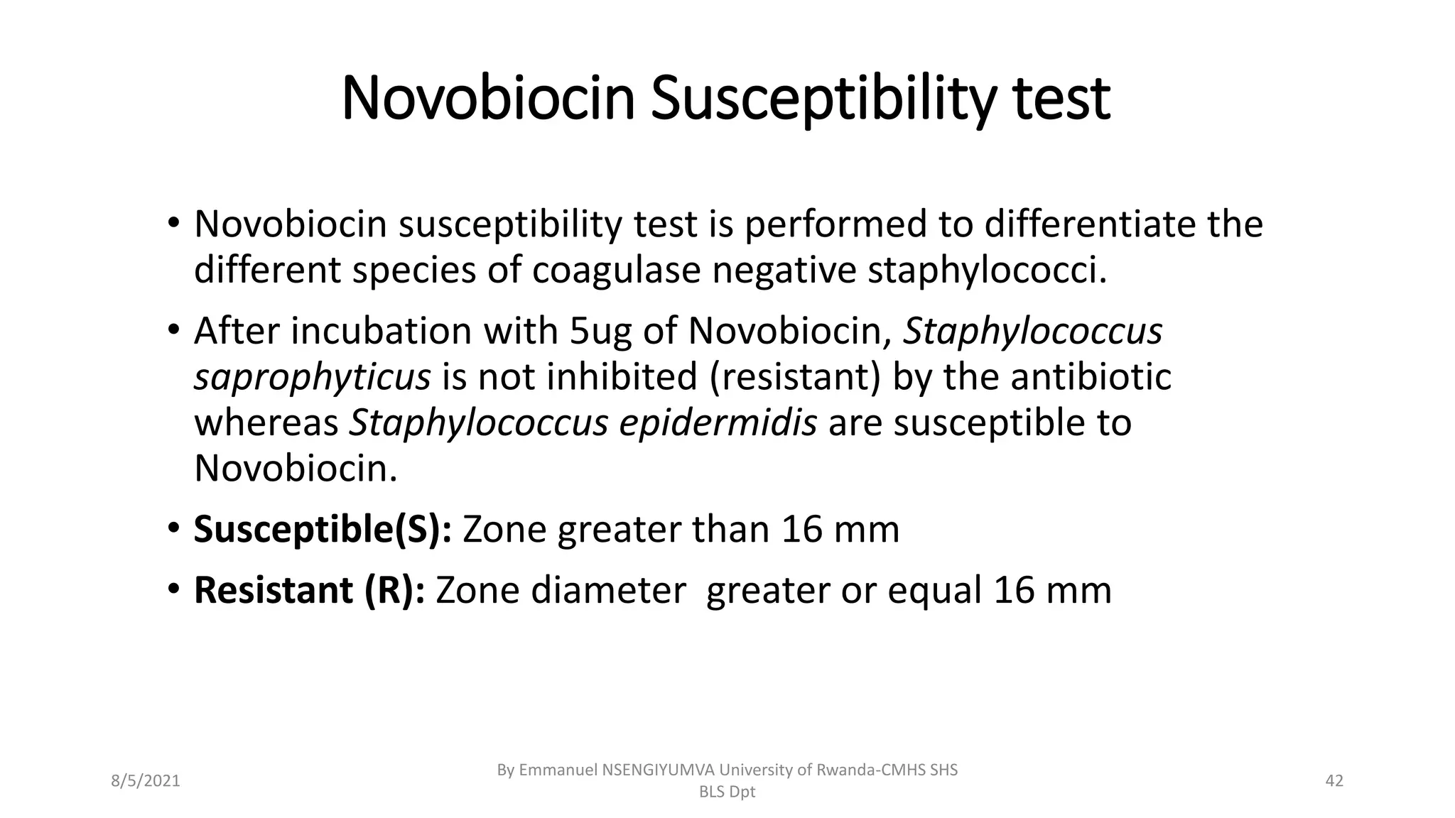 BACTERIA IDENTIFICATION TESTS | PPTX