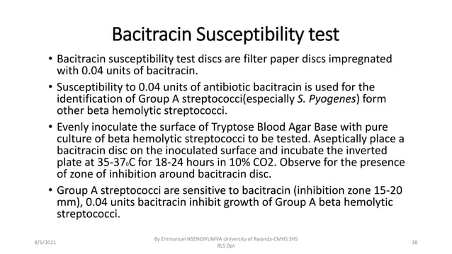 BACTERIA IDENTIFICATION TESTS | PPTX