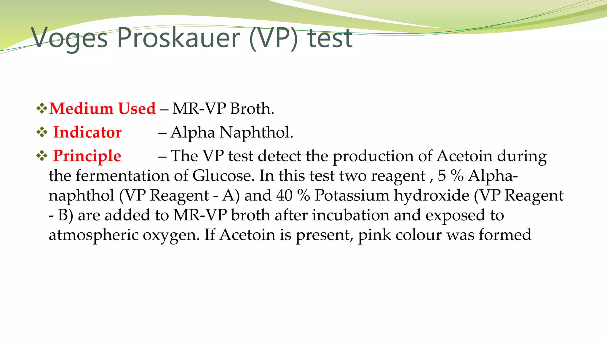 Biochemical test (im vi c) | PPTX