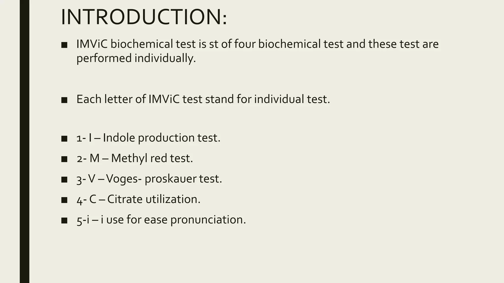 Indole production test | PPTX