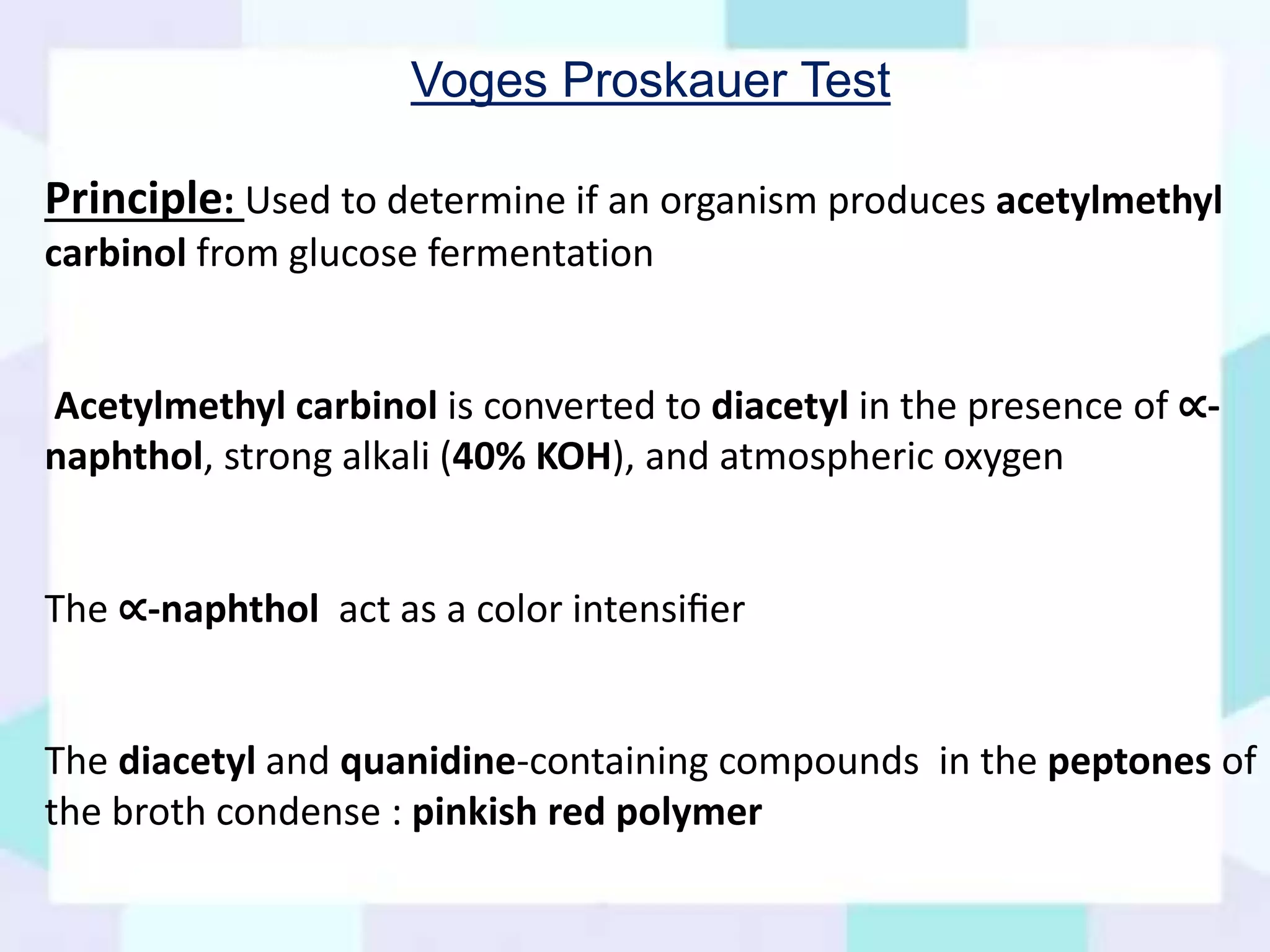 Biochemical tests and serological tests for bacterial disease diagnosis ...