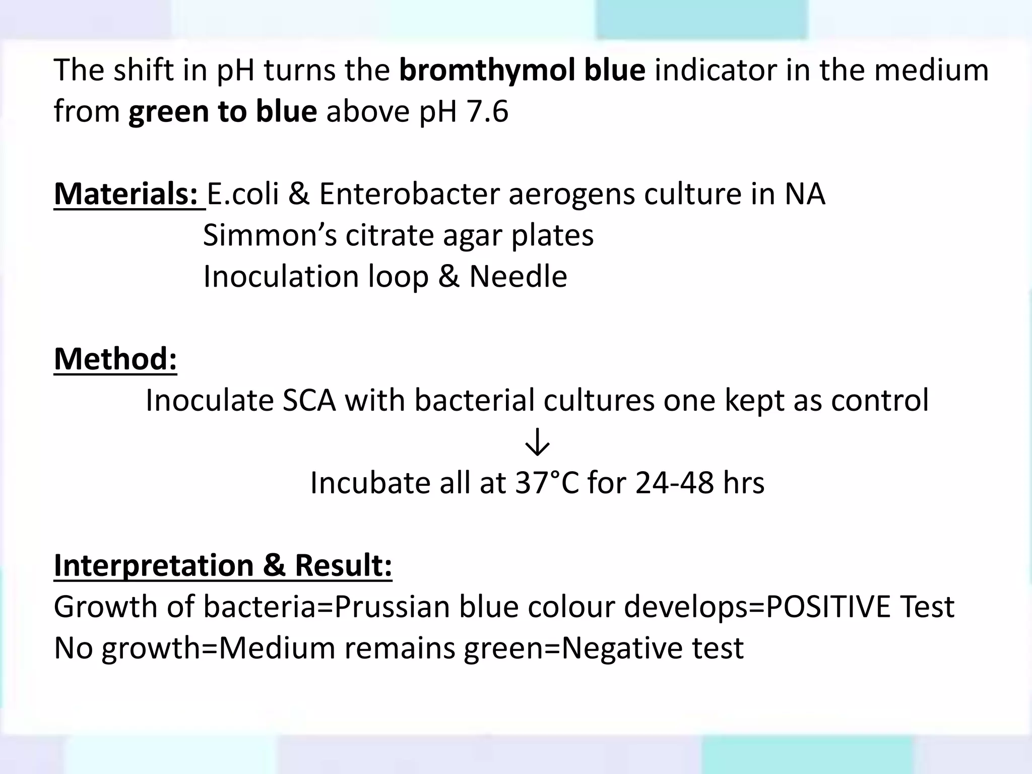 Biochemical tests and serological tests for bacterial disease diagnosis ...