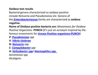 Biochemical tests for characterization of bacteria | PDF