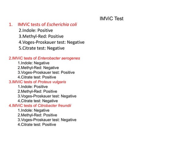 Biochemical tests for characterization of bacteria | PDF
