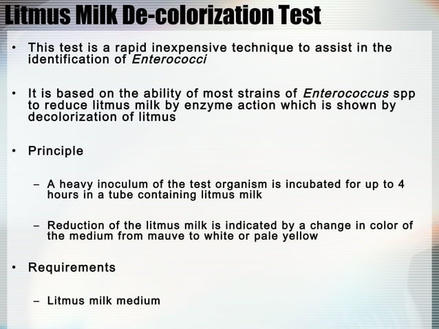 Biochemical tests for gram positive cocci | PPT