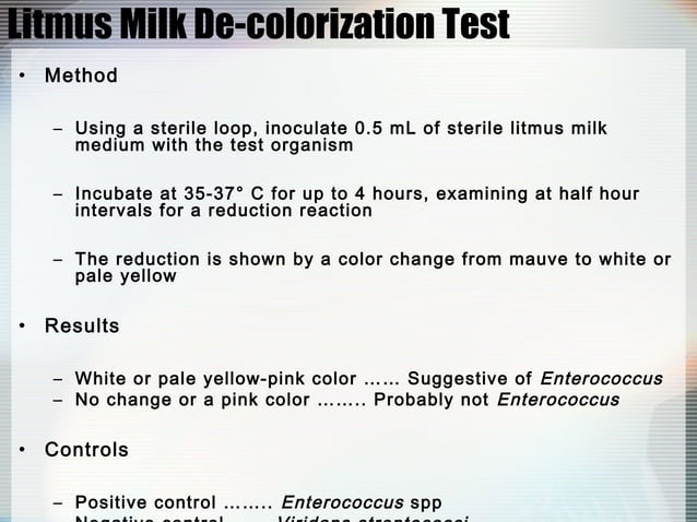 Biochemical tests for gram positive cocci | PPT