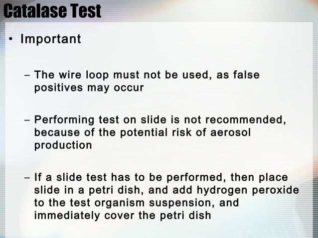 Biochemical tests for gram positive cocci | PPT