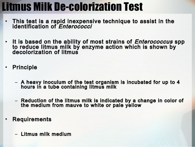 Biochemical tests for gram positive cocci