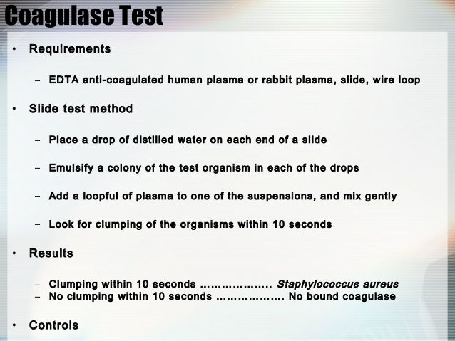 Biochemical tests for gram positive cocci