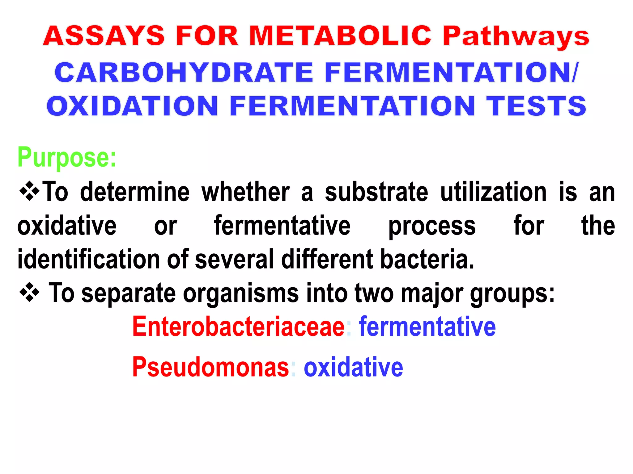 Biochemical tests for identification of bacteria | PPT