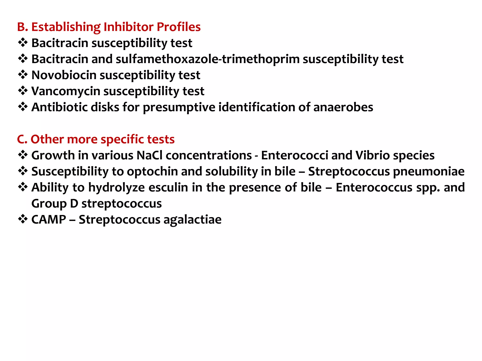 Biochemical tests for identification of bacteria | PPT | Blood ...
