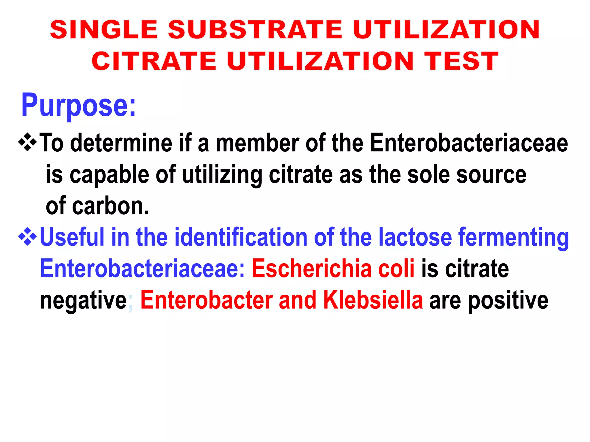 Biochemical tests for identification of bacteria | PPT
