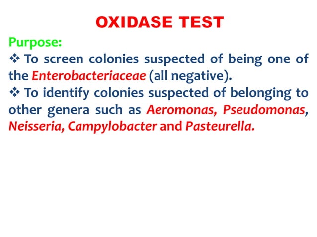 Biochemical tests for identification of bacteria | PPT | Blood ...