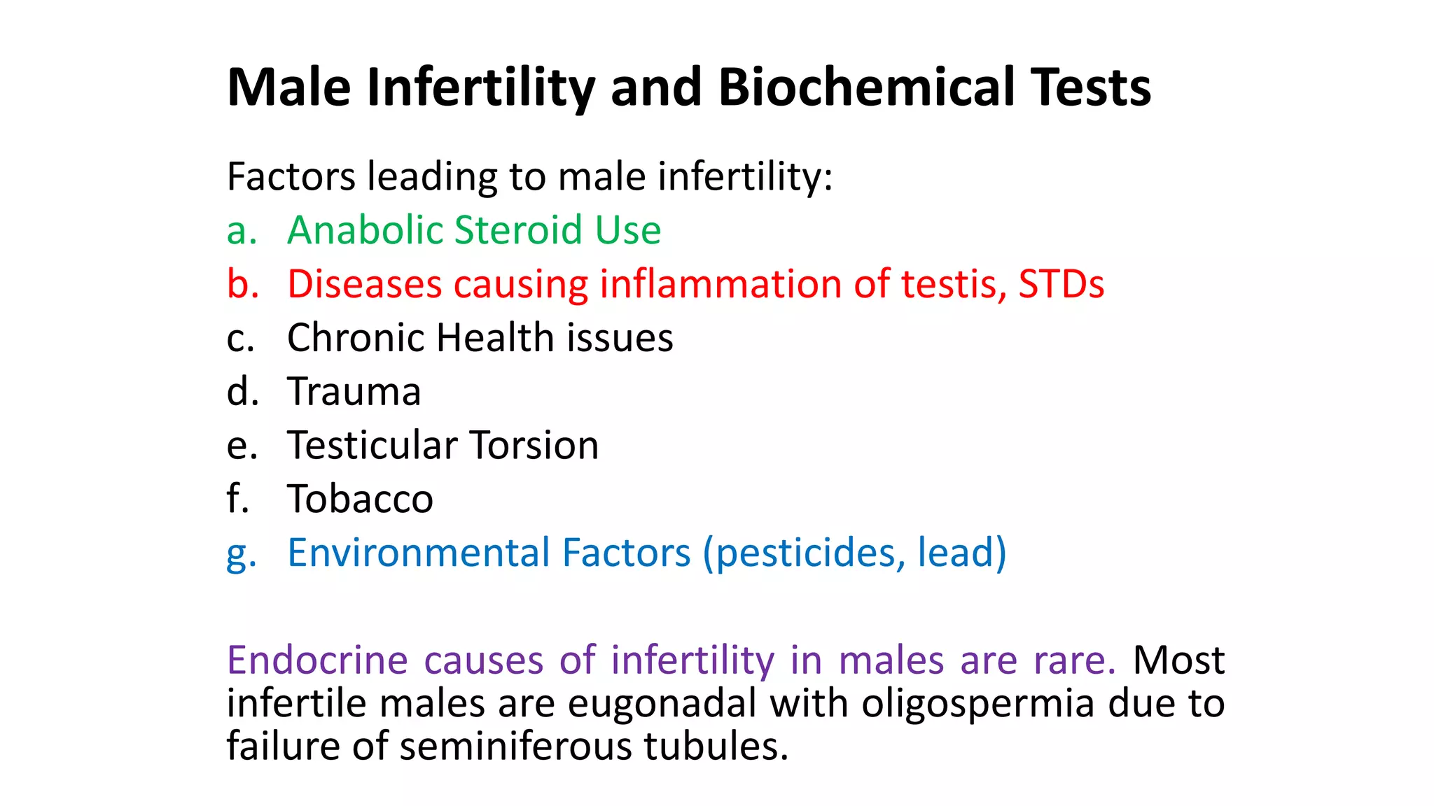 Biochemical tests for infertility | PPTX