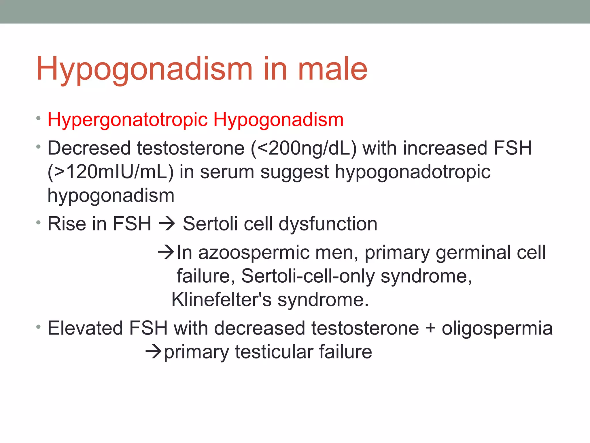 Biochemical tests for reproductive function in male | PPT