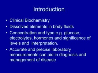 Biochemical tests in clinical medicine lect1 | PDF