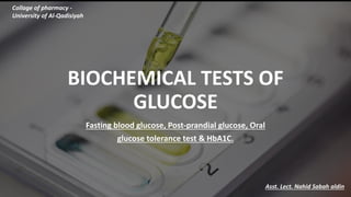 BIOCHEMICAL TESTS OF GLUCOSE IN LAB..pdf