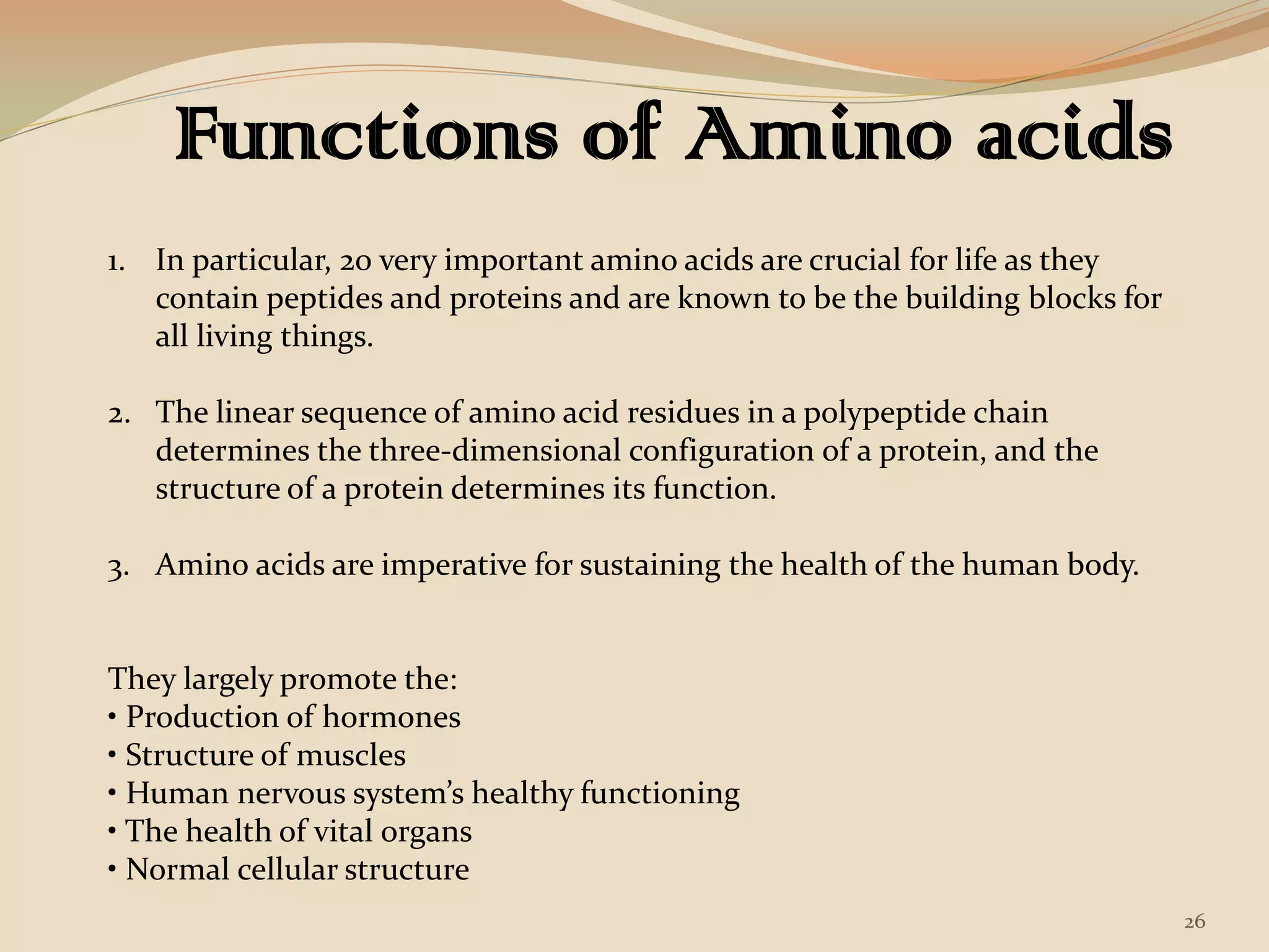 Amino Acids: Structures, Physical and Chemical properties, Groups ...