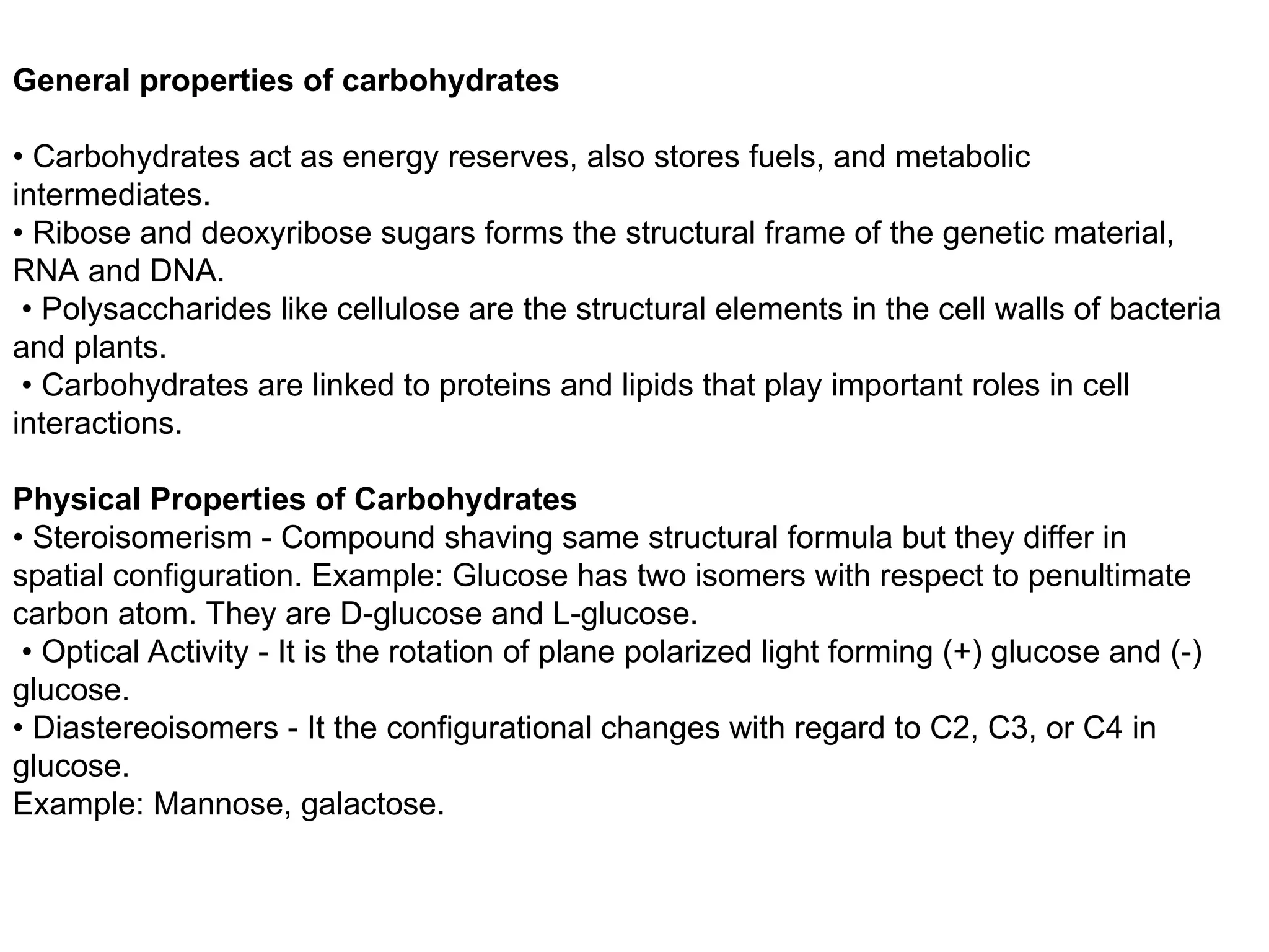 biochemistry- unit1-carbohydrates-structure and functions | PPT