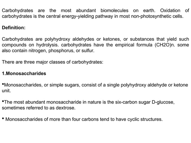 biochemistry- unit1-carbohydrates-structure and functions | PPT