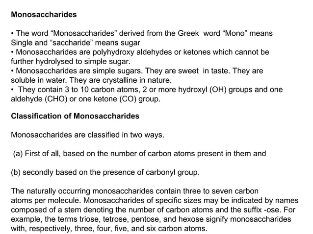 biochemistry- unit1-carbohydrates-structure and functions | PPT