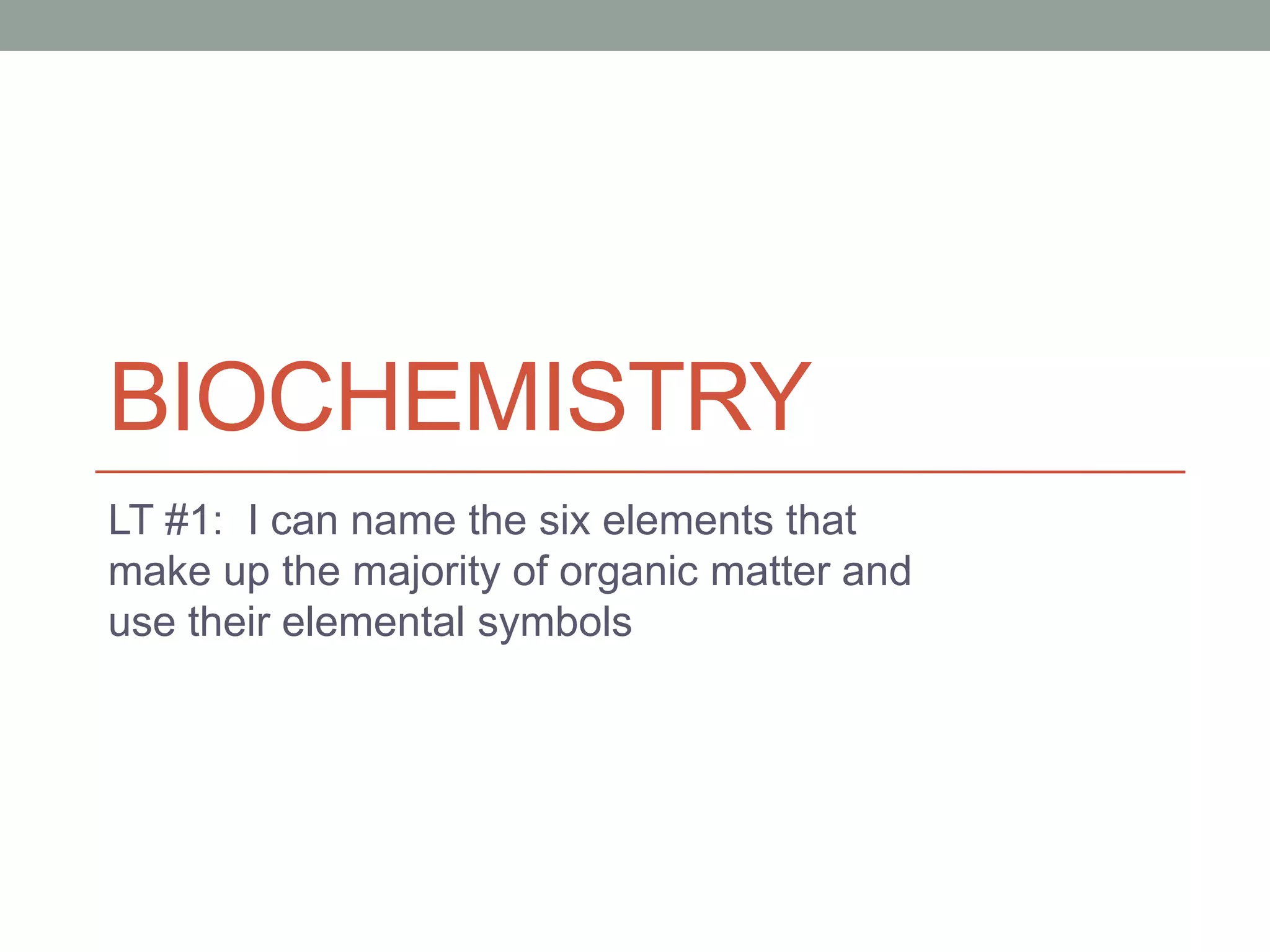 Biochemistry | PPT