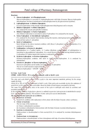 Biochemistry Biochemistry and clinical pathology -NOTES | DOCX