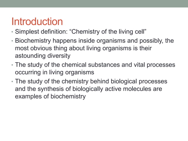 BIOCHEMISTRY. Presentation slides for the group ptx | PPT
