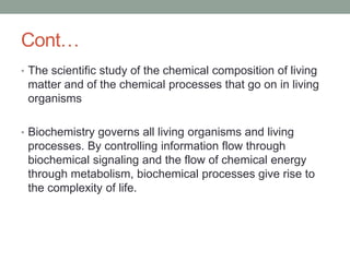BIOCHEMISTRY. Presentation slides for the group ptx | PPT